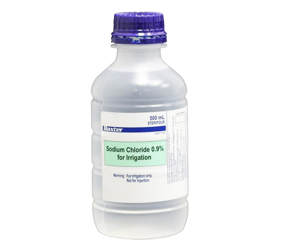 Baxter Saline Solution Sodium Chloride 0.9% Irrigation 500ml Steripour ...