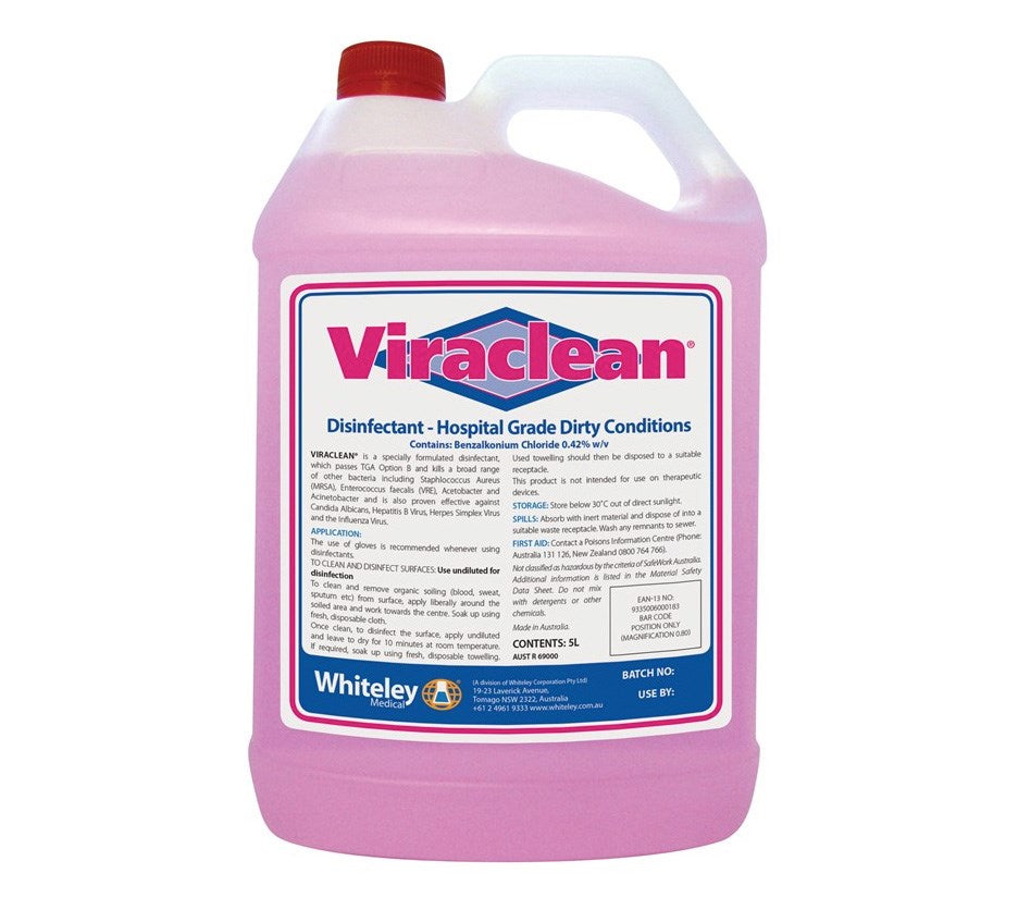 Viraclean Hospital Grade Cleaner and Disinfectant - 5 litre – Barneys ...